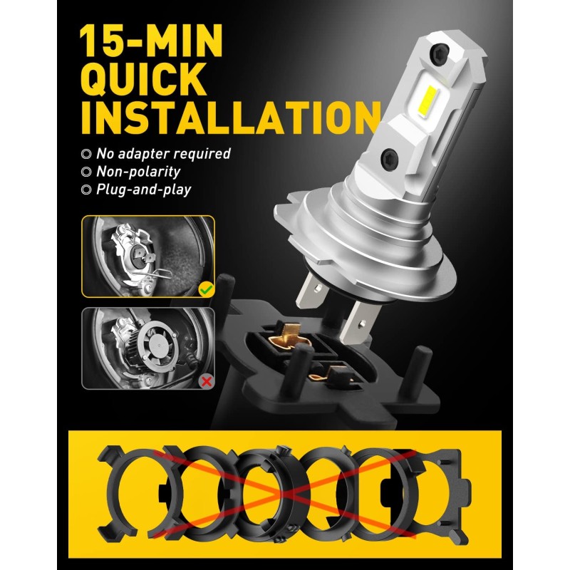 AUXITO H7 LED Headlight Bulbs-2 Pack